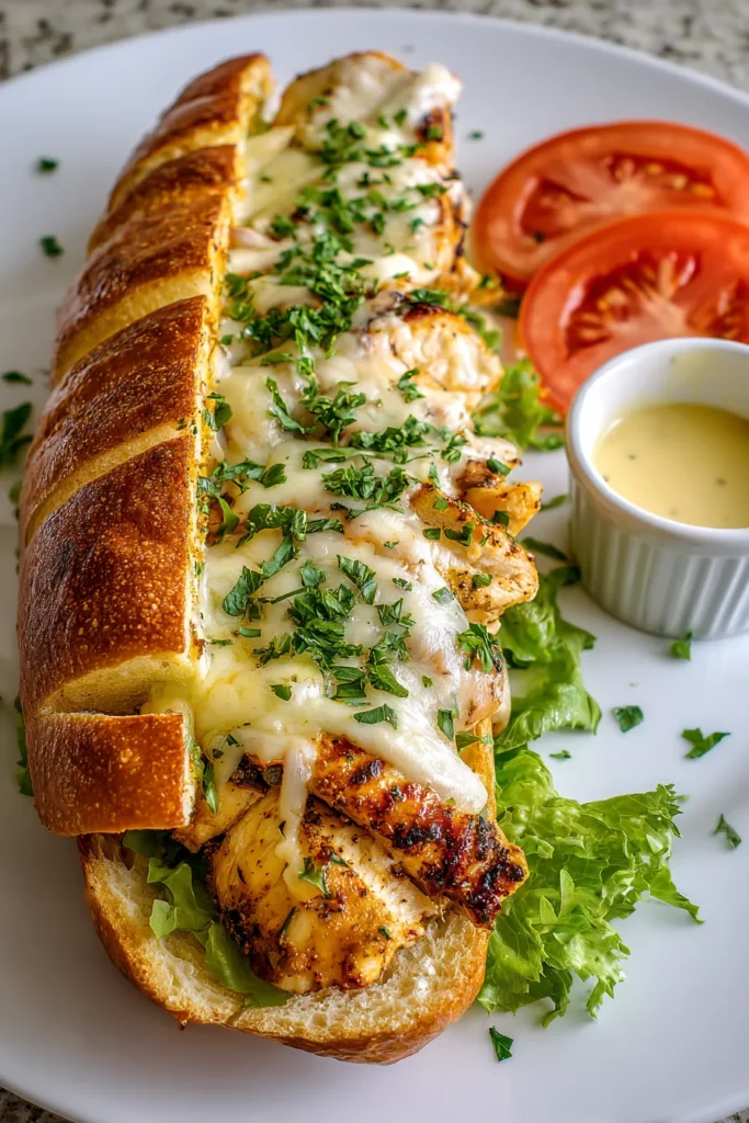 Cheesy Chicken Garlic Bread Sandwich – HeadlinesDiner